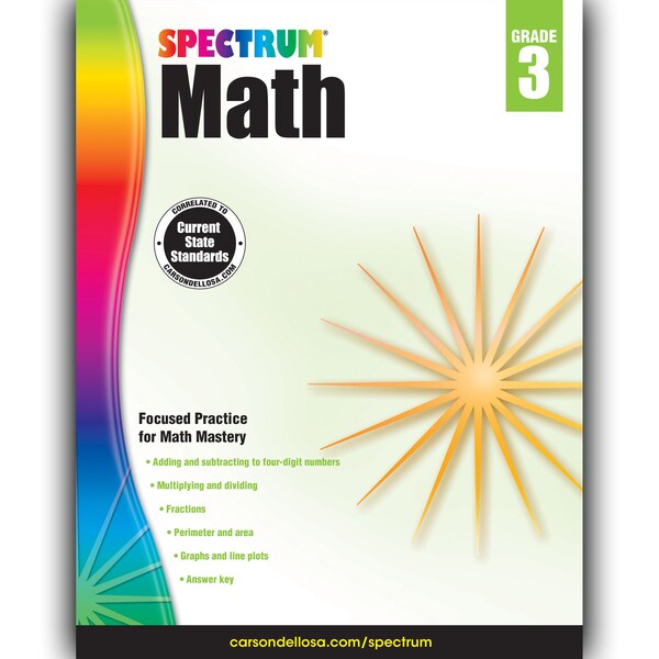 Spectrum Spectrum® Math Workbook, Grade 3 704563 | Zoro Spectrum Spectrum® Math Workbook, Grade 3 704563 | Zoro